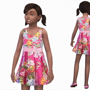 Tie Neck Dress by Nitro_Panic at TSR » Sims 4 Updates
