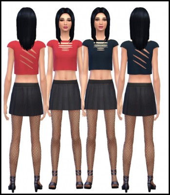 Simple Ripped Top at Simista – The Sims 4 Magazine