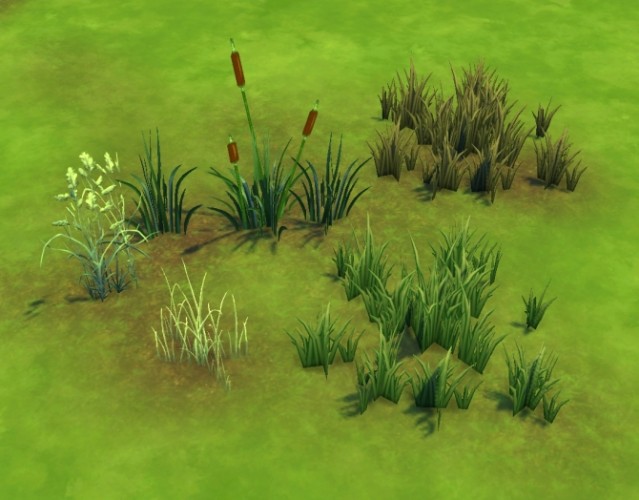 Liberated Grass/Reeds by plasticbox at Mod The Sims » Sims 4 Updates