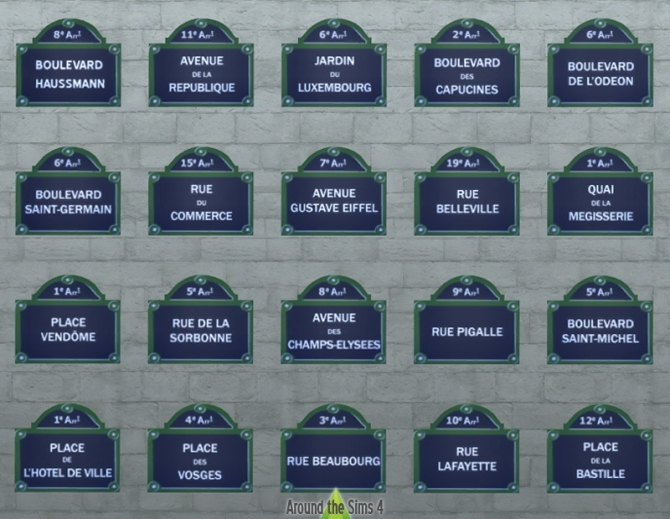 Street Signs english/simlish at Around the Sims 4 » Sims 4 Updates