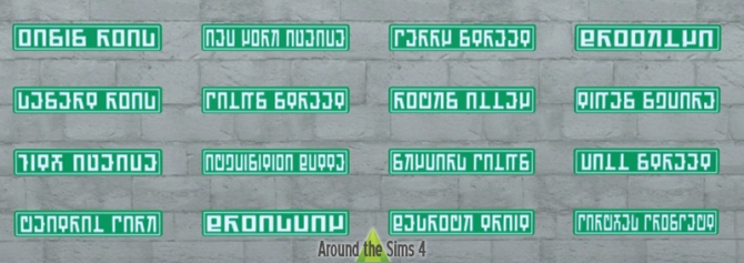 Street Signs english/simlish at Around the Sims 4 » Sims 4 Updates