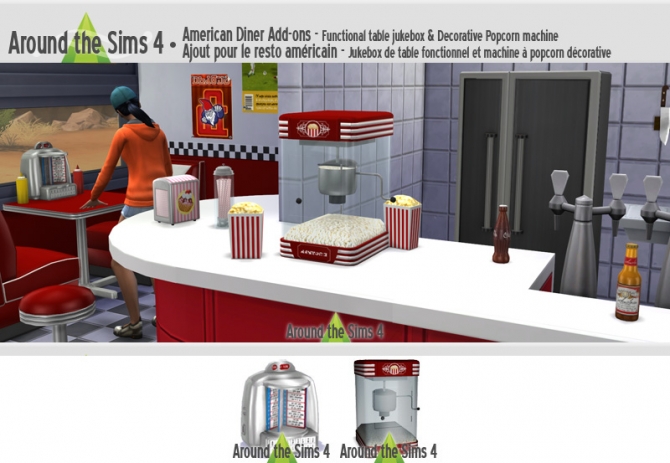 Functional jukebox & Popcorn Machine decorative at Around the Sims 4 ...