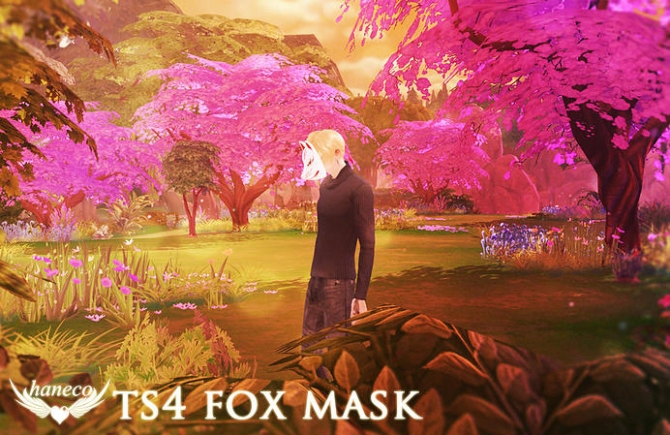 Fox Mask (kitsunemen) at -- select a Sites -- » Sims 4 Updates