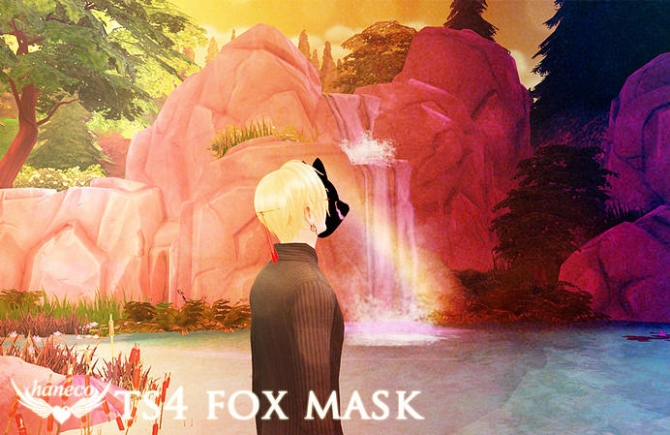 Fox Mask (kitsunemen) at -- select a Sites -- » Sims 4 Updates