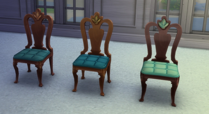 Dining Chair with blue cushion by clairkp at Mod The Sims » Sims 4 Updates
