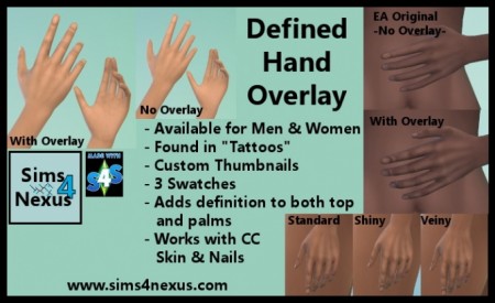 Defined Hand Overlay by SamanthaGump at Sims 4 Nexus » Sims 4 Updates