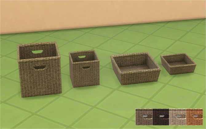 Woven Wicker Baskets at Veranka » Sims 4 Updates