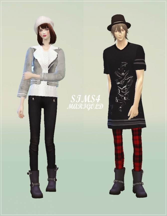 Engineer boots short version at Marigold » Sims 4 Updates