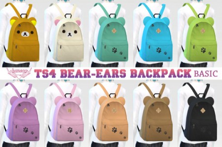 Bear-ears backpack at HANECO’S BOX » Sims 4 Updates