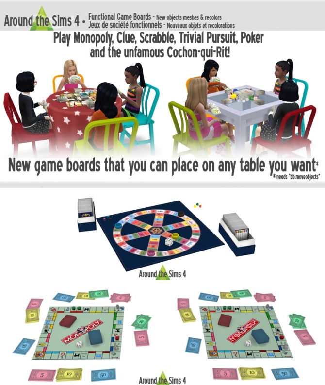 Game Boards by Sandy at Around the Sims 4 » Sims 4 Updates