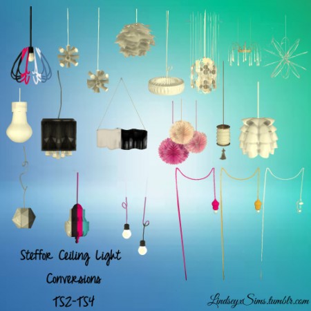 Steffor's ceiling light conversions at LindseyxSims » Sims 4 Updates
