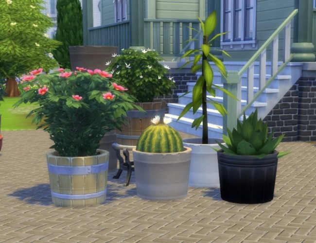 Modular Flower Shrubs + Pot by plasticbox at Mod The Sims » Sims 4 Updates