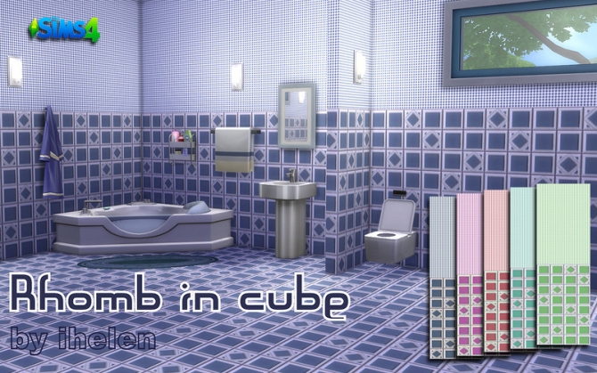 Wall Rhomb in cube at ihelensims » Sims 4 Updates