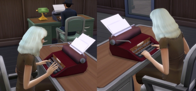 Vintage Typewriter (Functions as computer) by Esmeralda at Mod The Sims ...