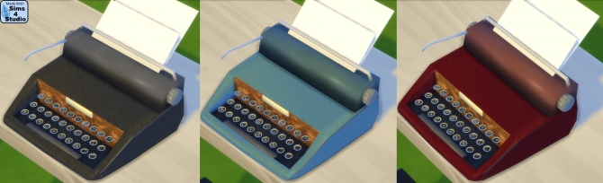 Vintage Typewriter (Functions as computer) by Esmeralda at Mod The Sims ...
