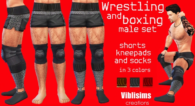 WRESTLING AND BOXING Shorts, kneepads and socks by ciaolatino38 at Mod ...