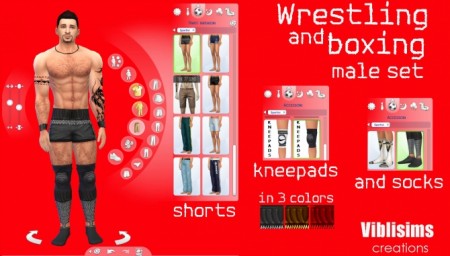WRESTLING AND BOXING Shorts, kneepads and socks by ciaolatino38 at Mod ...