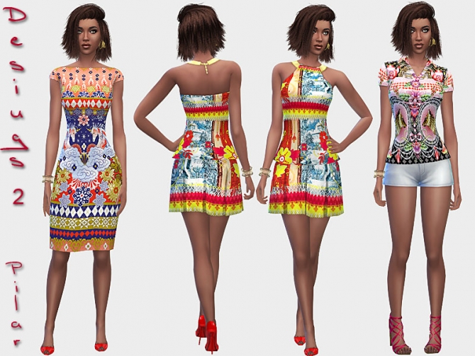 Designer dresses 2 by Pilar at SimControl » Sims 4 Updates