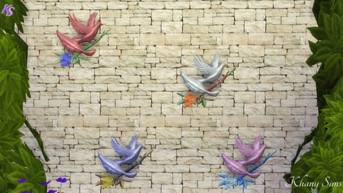 Pigeon wall decor at Khany Sims » Sims 4 Updates