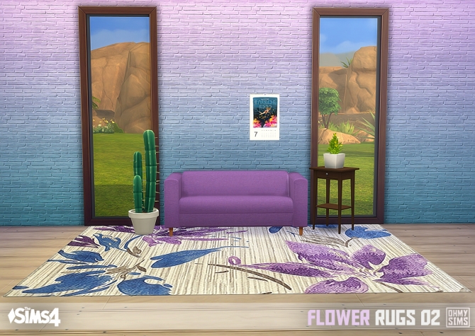 Flower rugs 02 at Oh My Sims 4 » Sims 4 Updates