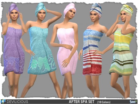 After Spa Towel and Towelwrap set by Devilicious at TSR » Sims 4 Updates