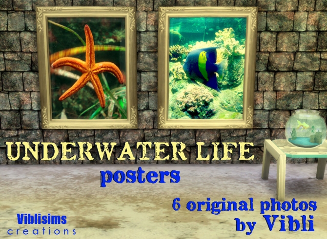 UNDERWATER LIFE 6 posters by ciaolatino38 at Mod The Sims » Sims 4 Updates