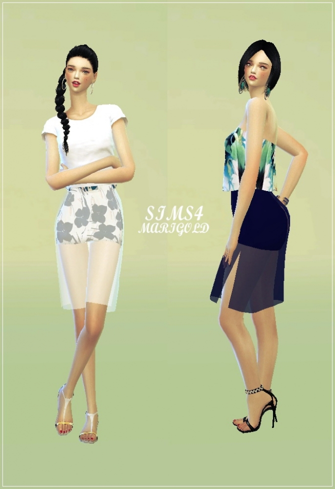H-line skirt at Marigold » Sims 4 Updates