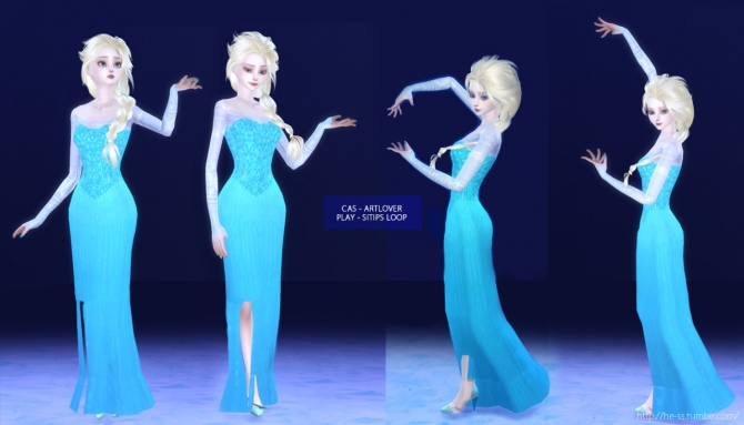 FROZEN ELSA poses at HESS » Sims 4 Updates