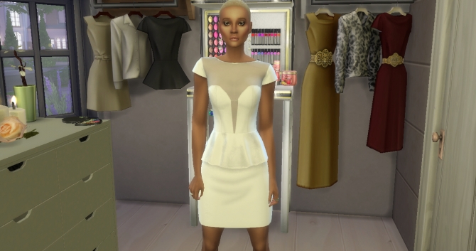 Peplum Eve Dress by MzEnvy20 at Mod The Sims » Sims 4 Updates