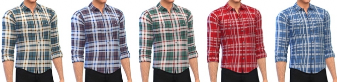 Checked Shirt by Rope at Simsontherope » Sims 4 Updates