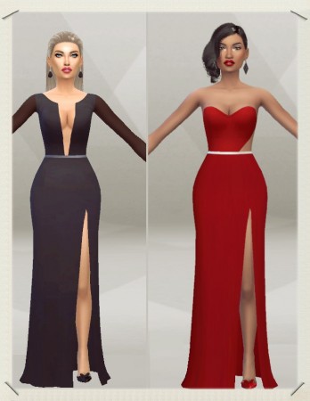 Long Dress with Slit at Sims Fashion01 » Sims 4 Updates