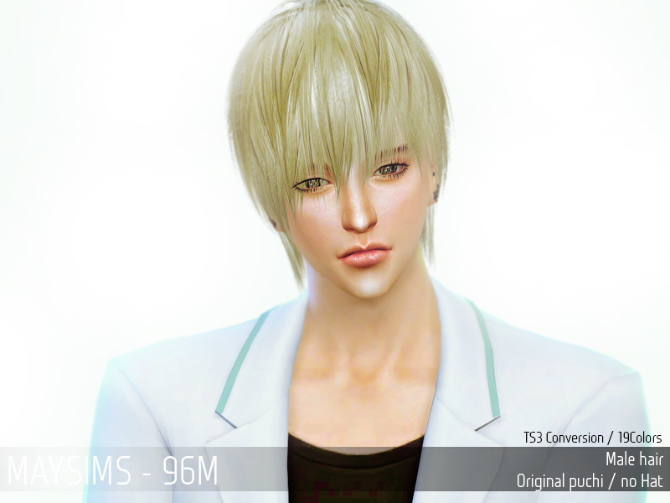 Hair 96M (Puchi) at May Sims » Sims 4 Updates