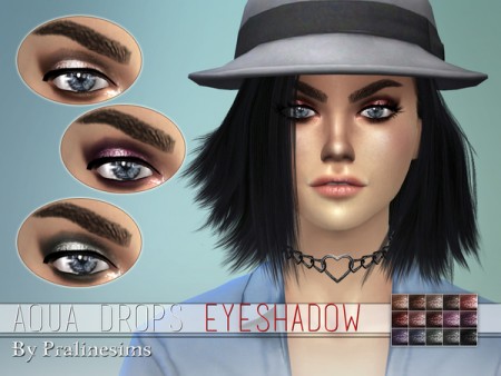 Aqua Drops Eyeshadow by Pralinesims at TSR » Sims 4 Updates