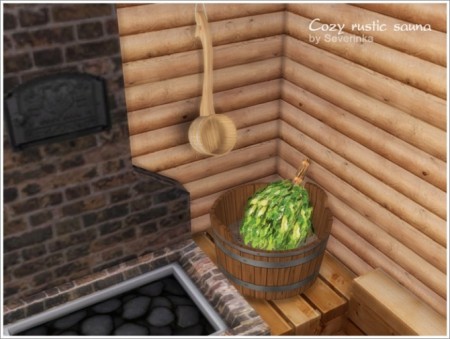 Cozy rustic sauna at Sims by Severinka » Sims 4 Updates