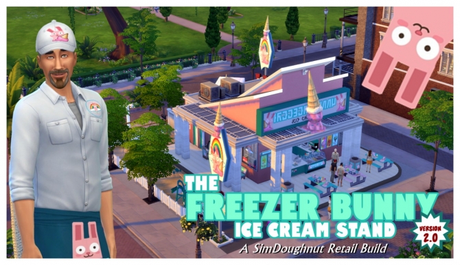 Freezer Bunny Ice Cream Stand V2.0 Retail Build at SimDoughnut » Sims 4 ...