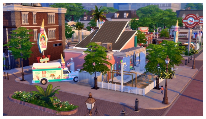 Freezer Bunny Ice Cream Stand V2.0 Retail Build at SimDoughnut » Sims 4 ...
