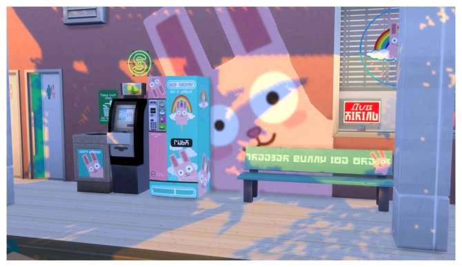 Freezer Bunny Ice Cream Stand V2.0 Retail Build at SimDoughnut » Sims 4 ...