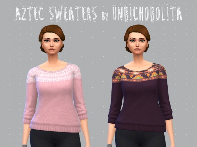 Aztec sweaters at Un bichobolita » Sims 4 Updates