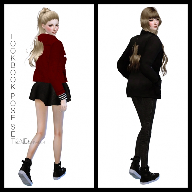 Lookbook Pose Set 2nd at Flower Chamber » Sims 4 Updates