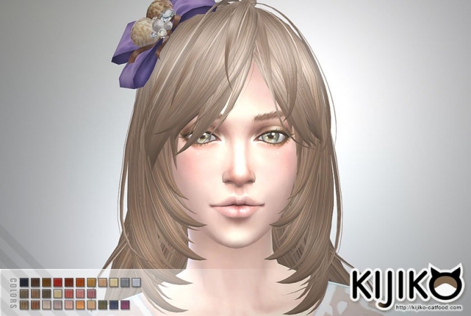 Long Layered Hair for females at Kijiko » Sims 4 Updates