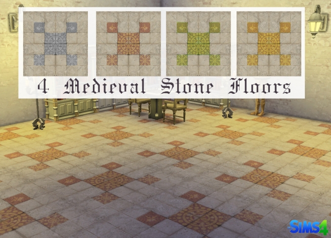 4 Medieval Stone Floors by HistoricalSimsLife at Mod The Sims » Sims 4 ...