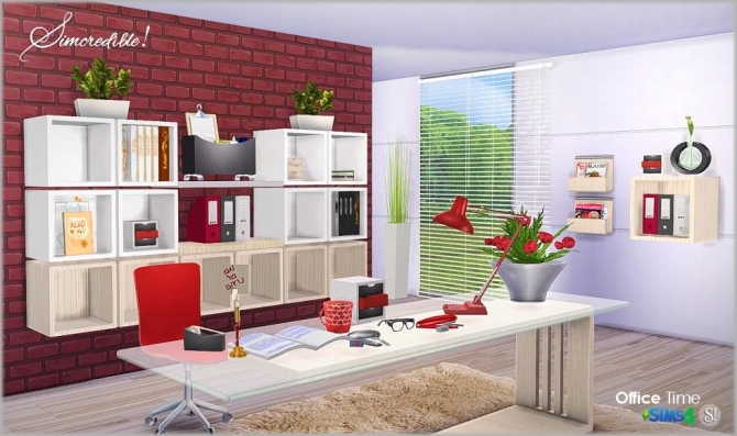 Office time clutter set at SIMcredible! Designs 4 » Sims 4 Updates