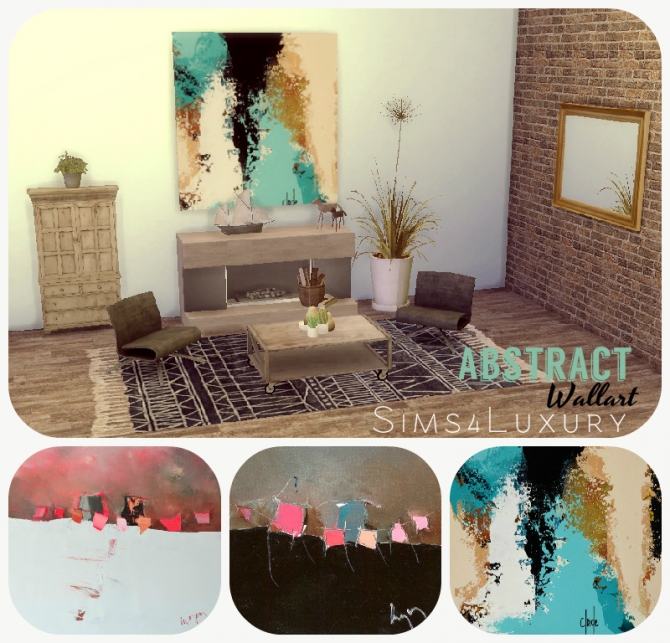 Abstract square wallart at Sims4 Luxury » Sims 4 Updates