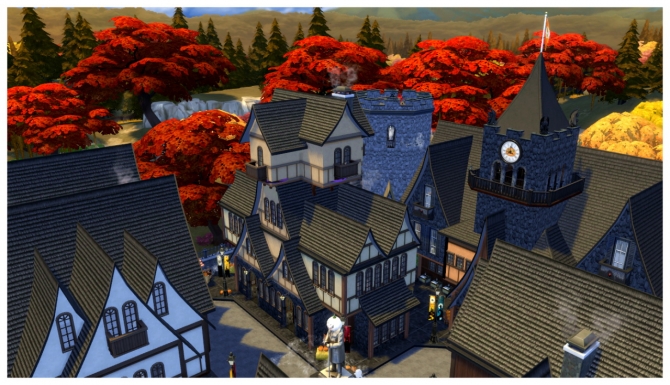 Halloween Town: A Story Build and Stuff Pack at SimDoughnut » Sims 4 ...