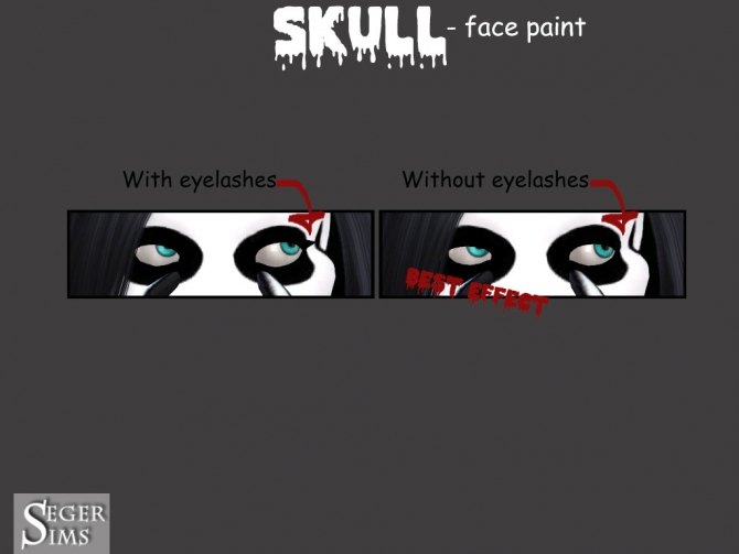 Skull face paint at Seger Sims » Sims 4 Updates