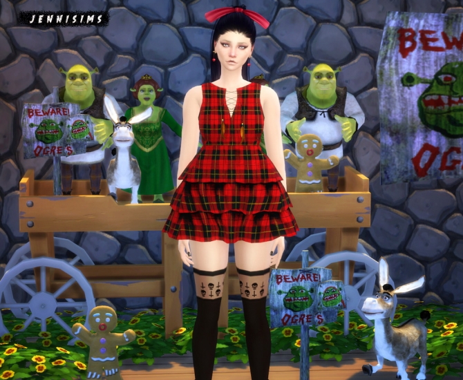 Shrek, Fiona, Donkey, Gingerbread, Sign at Jenni Sims » Sims 4 Updates