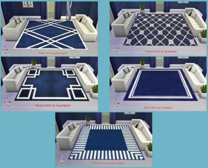 Navy Blue rugs by Guardgian at Khany Sims » Sims 4 Updates