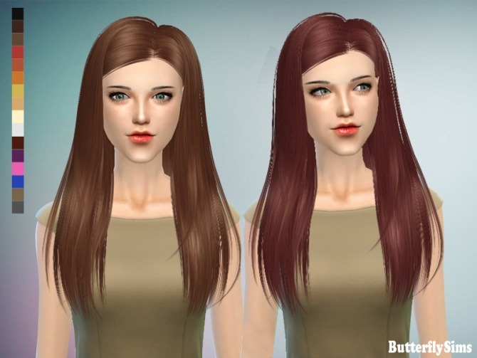 B-fly hair afM 143 NO hat (FREE) at Butterfly Sims » Sims 4 Updates