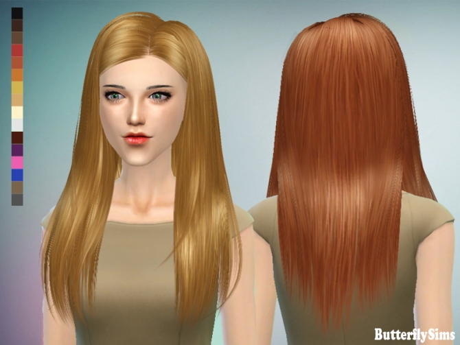 B-fly hair afM 143 NO hat (FREE) at Butterfly Sims » Sims 4 Updates