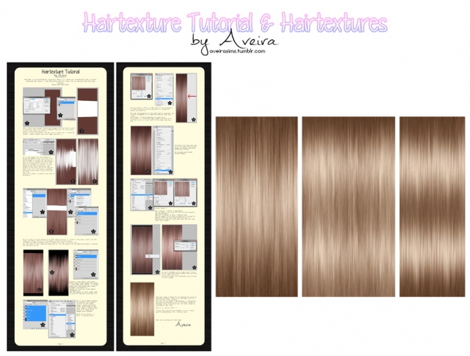 Hair Texture Tutorial & Hairtextures at Aveira Sims 4 » Sims 4 Updates